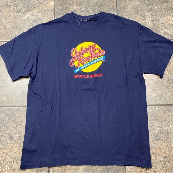Johnny Rockets | Shirts | Vtg 9s Johnny Rockets Myrtle Beach Ss Tshirt ...